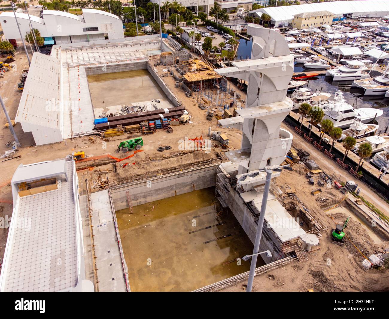 Fort Lauderdale, FL, USA - October 23, 2021: Aerial photo of the ...