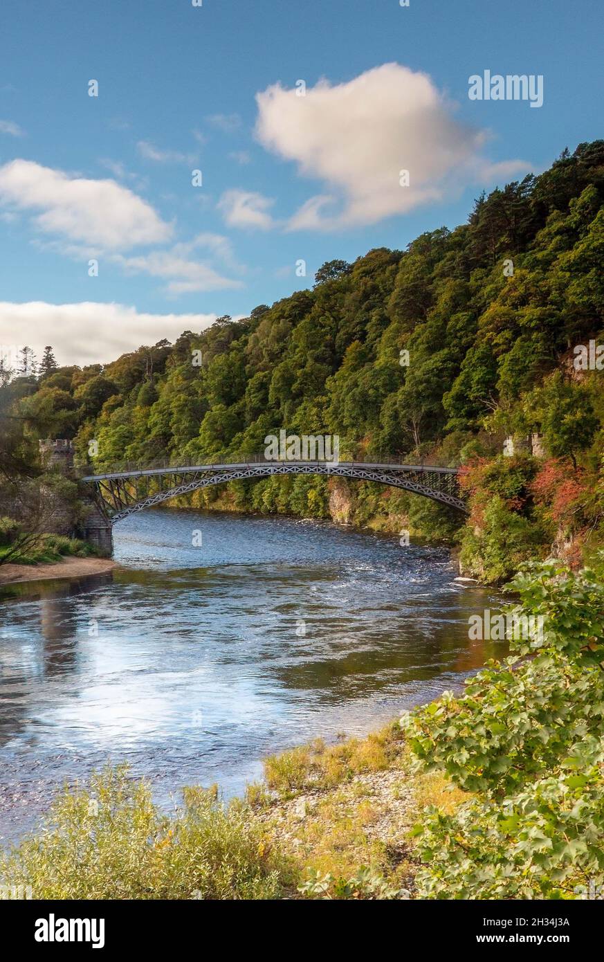 Craigellachie Bridge completed in 1814, Morayshire, Scotland, UK Stock ...