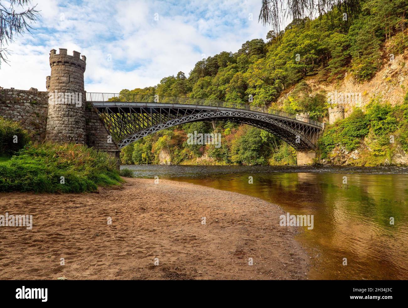 Craigellachie Bridge completed in 1814, Morayshire, Scotland, UK Stock ...