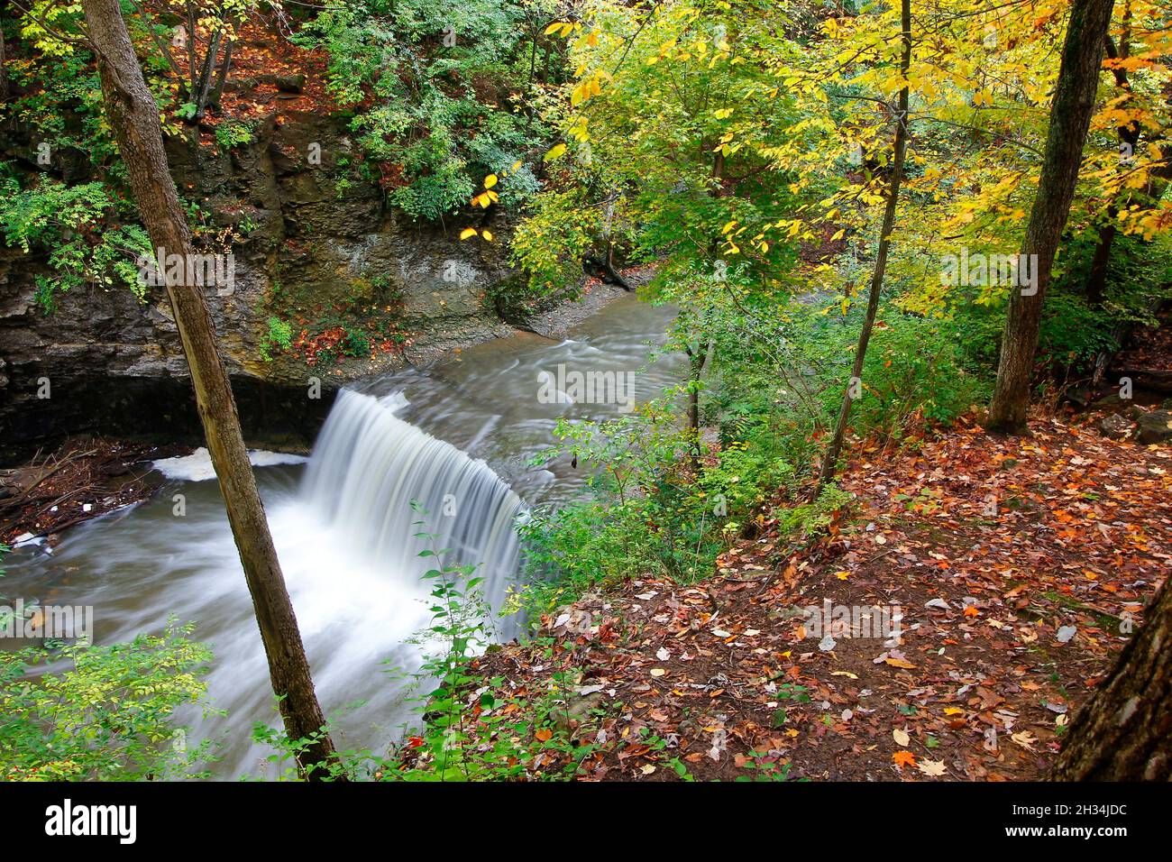 Indian Run Falls Park in Autumn, Dublin, Ohio Stock Photo - Alamy
