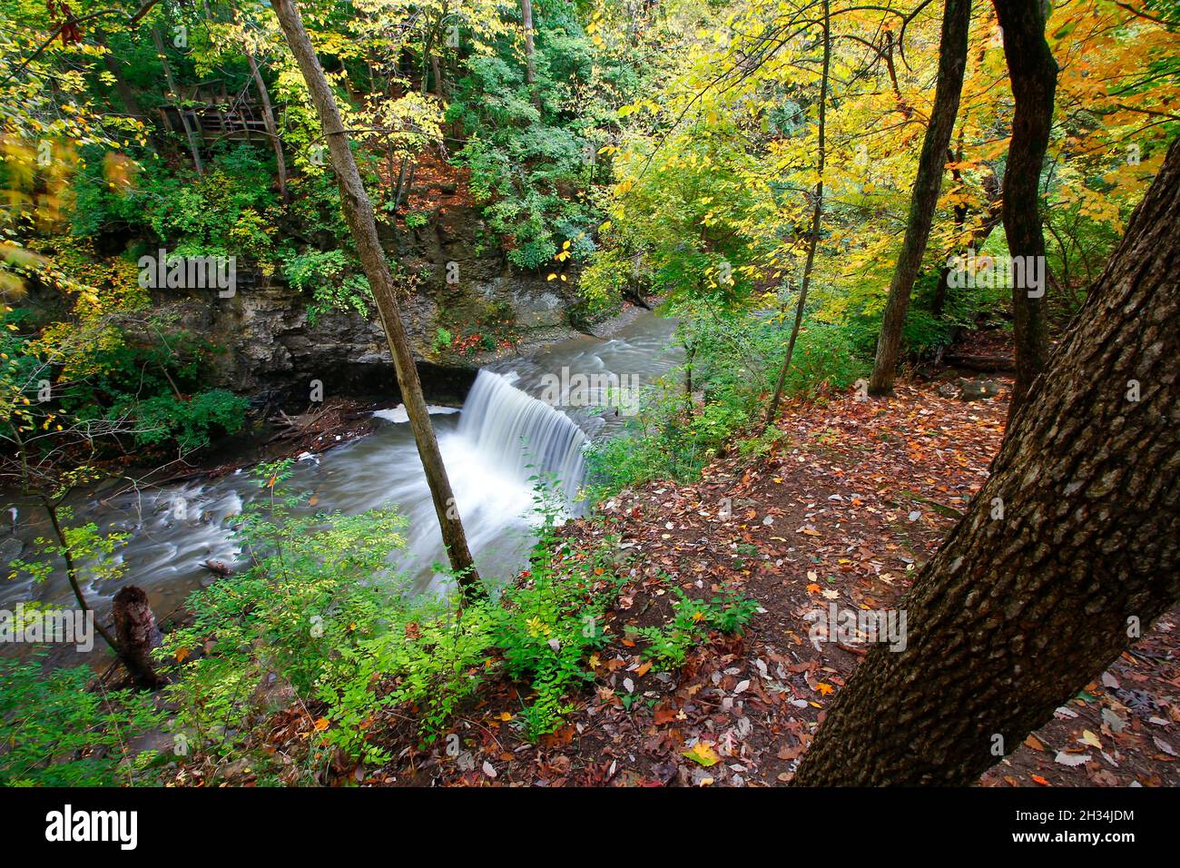 Indian Run Falls Park in Autumn, Dublin, Ohio Stock Photo - Alamy