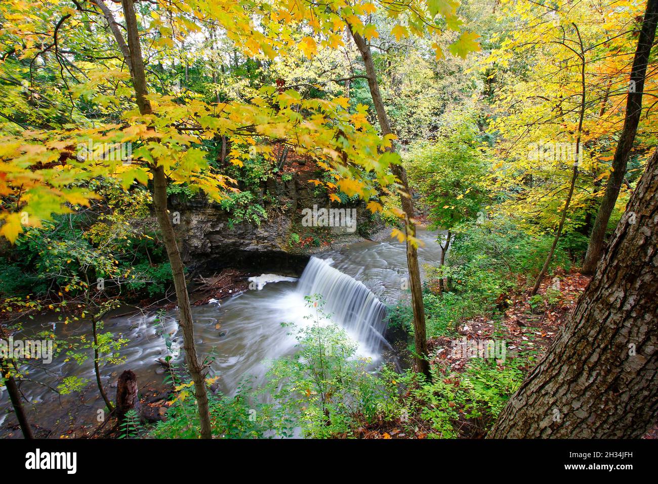 Indian Run Falls Park in Autumn, Dublin, Ohio Stock Photo - Alamy