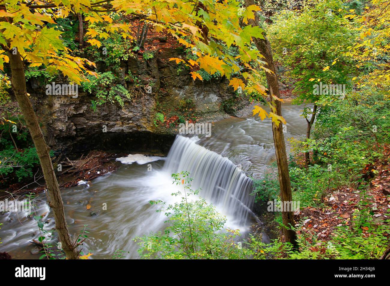 Indian Run Falls Park in Autumn, Dublin, Ohio Stock Photo - Alamy