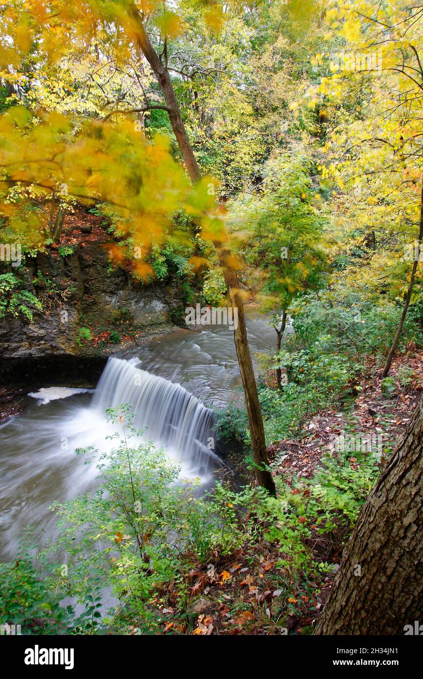 Indian Run Falls Park in Autumn, Dublin, Ohio Stock Photo - Alamy