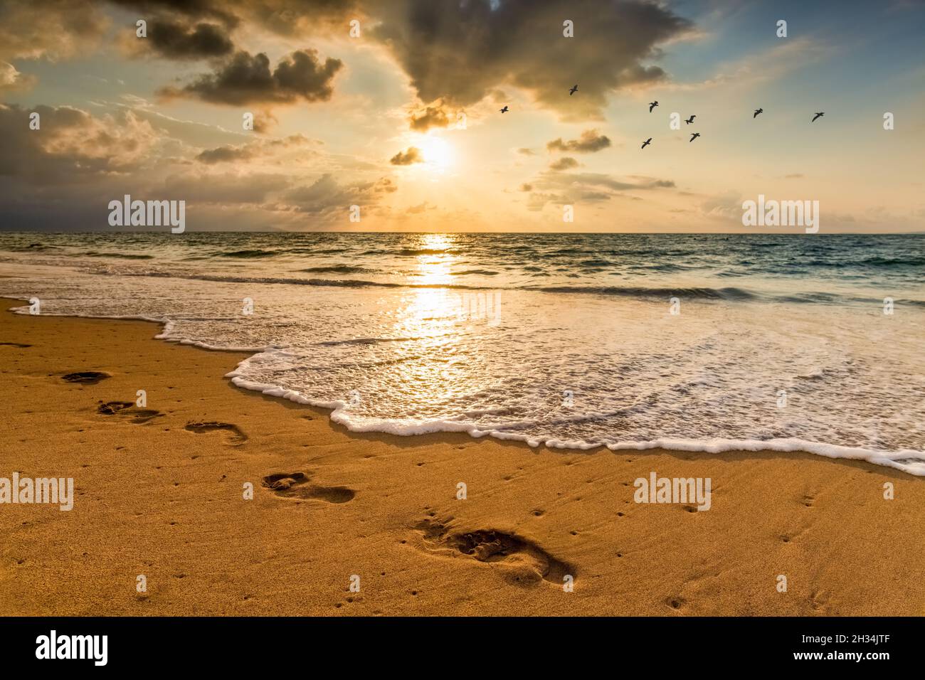 Overhead footprints hi-res stock photography and images - Alamy