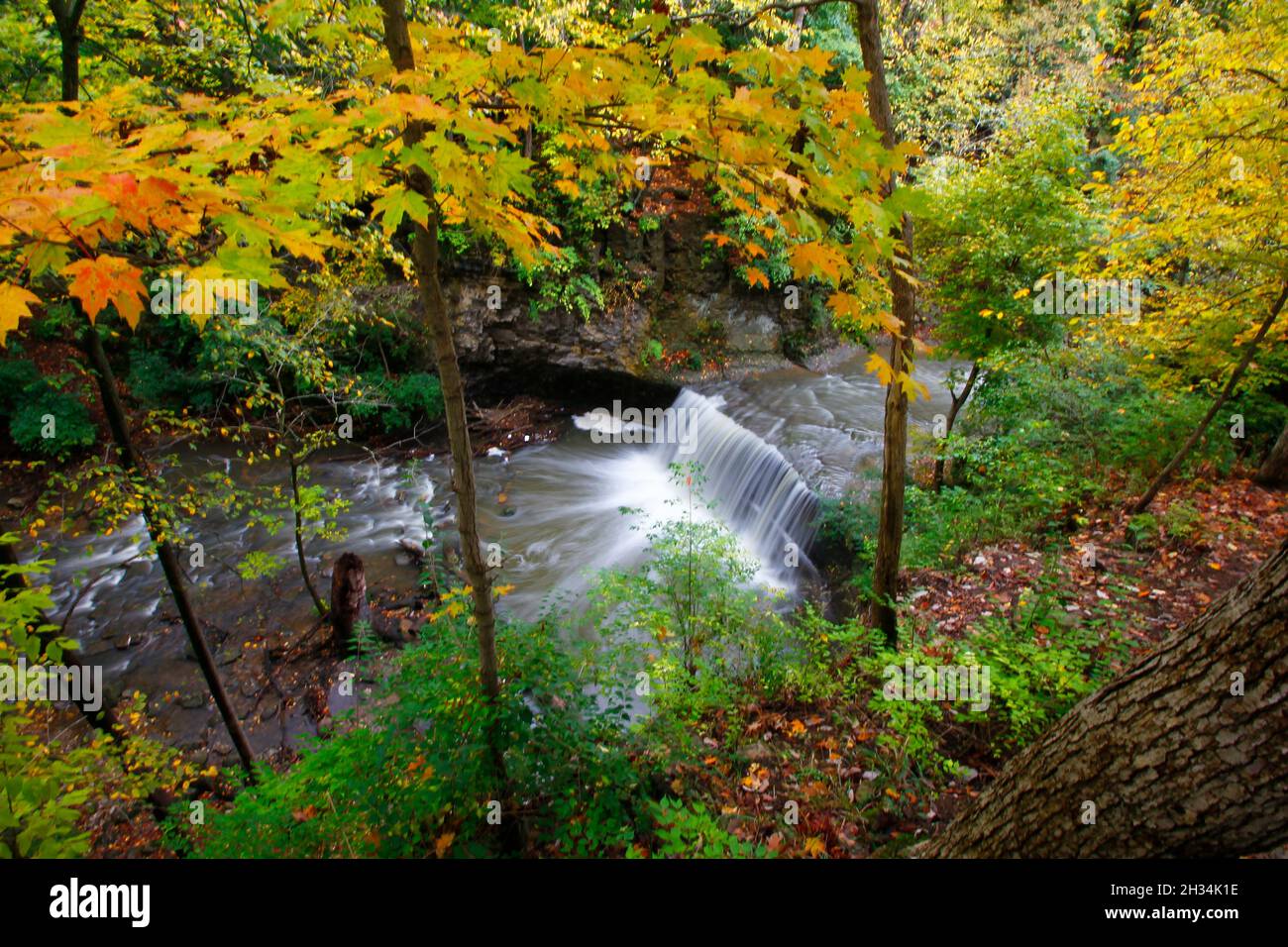 Indian Run Falls Park in Autumn, Dublin, Ohio Stock Photo - Alamy