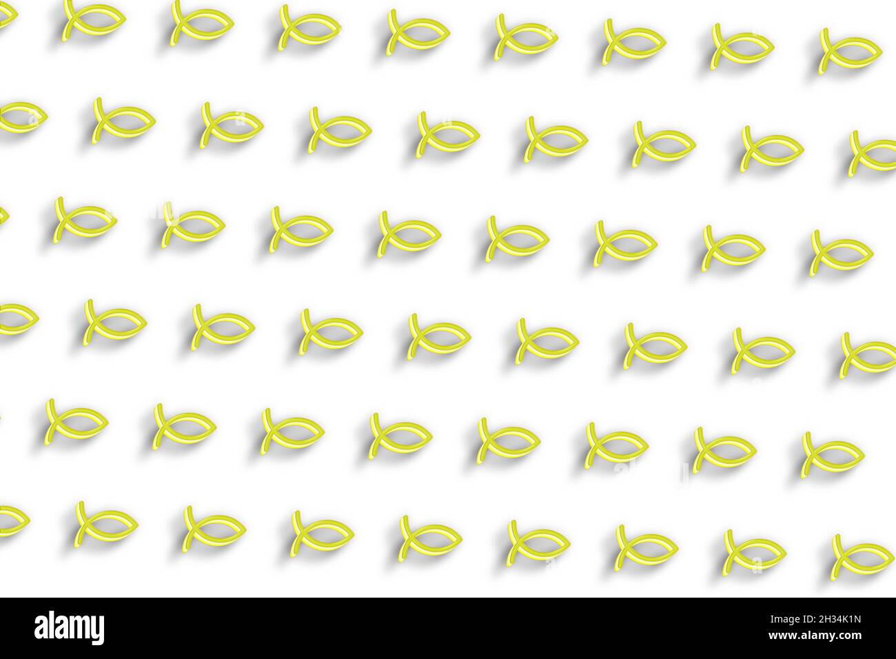 Christianity symbol, Christian fish symbol, white minimal background ...