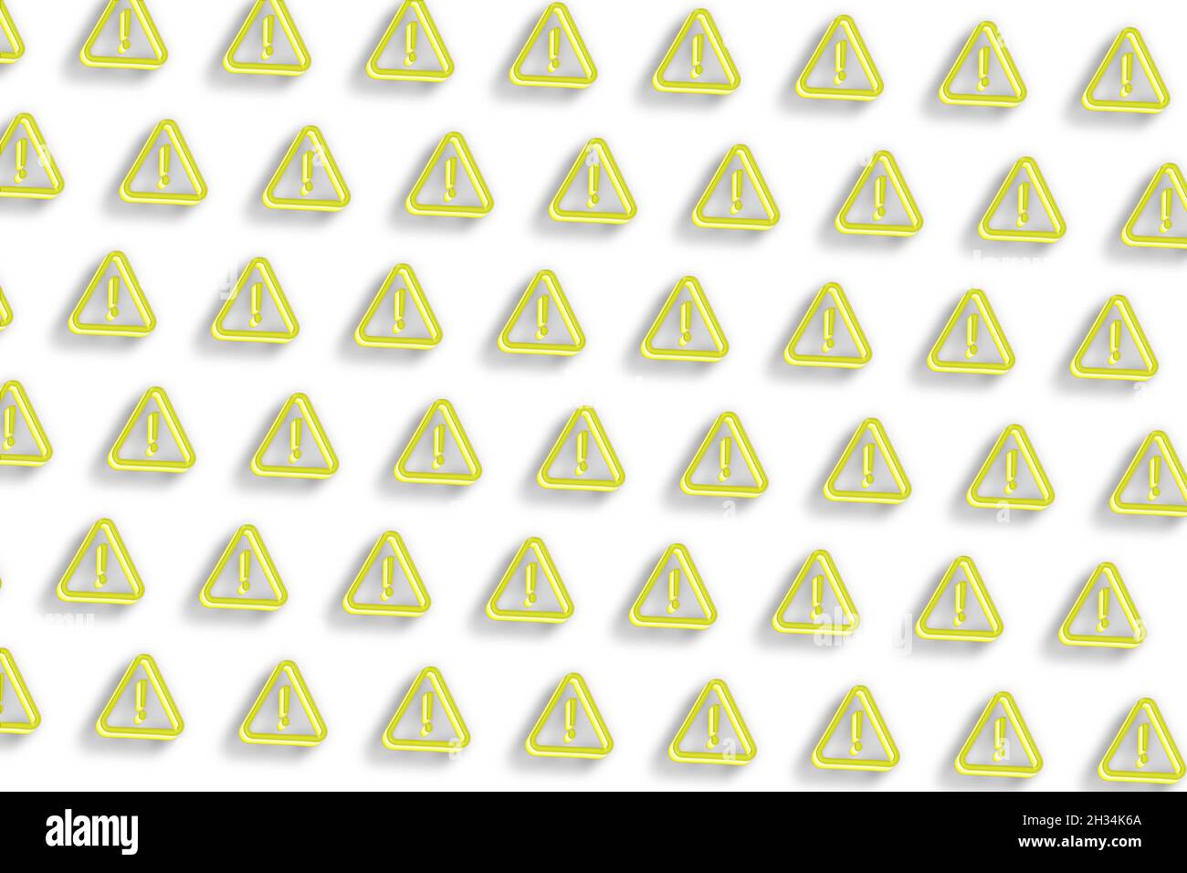 Danger sign, Hazard warning attention sign, white minimal background ...