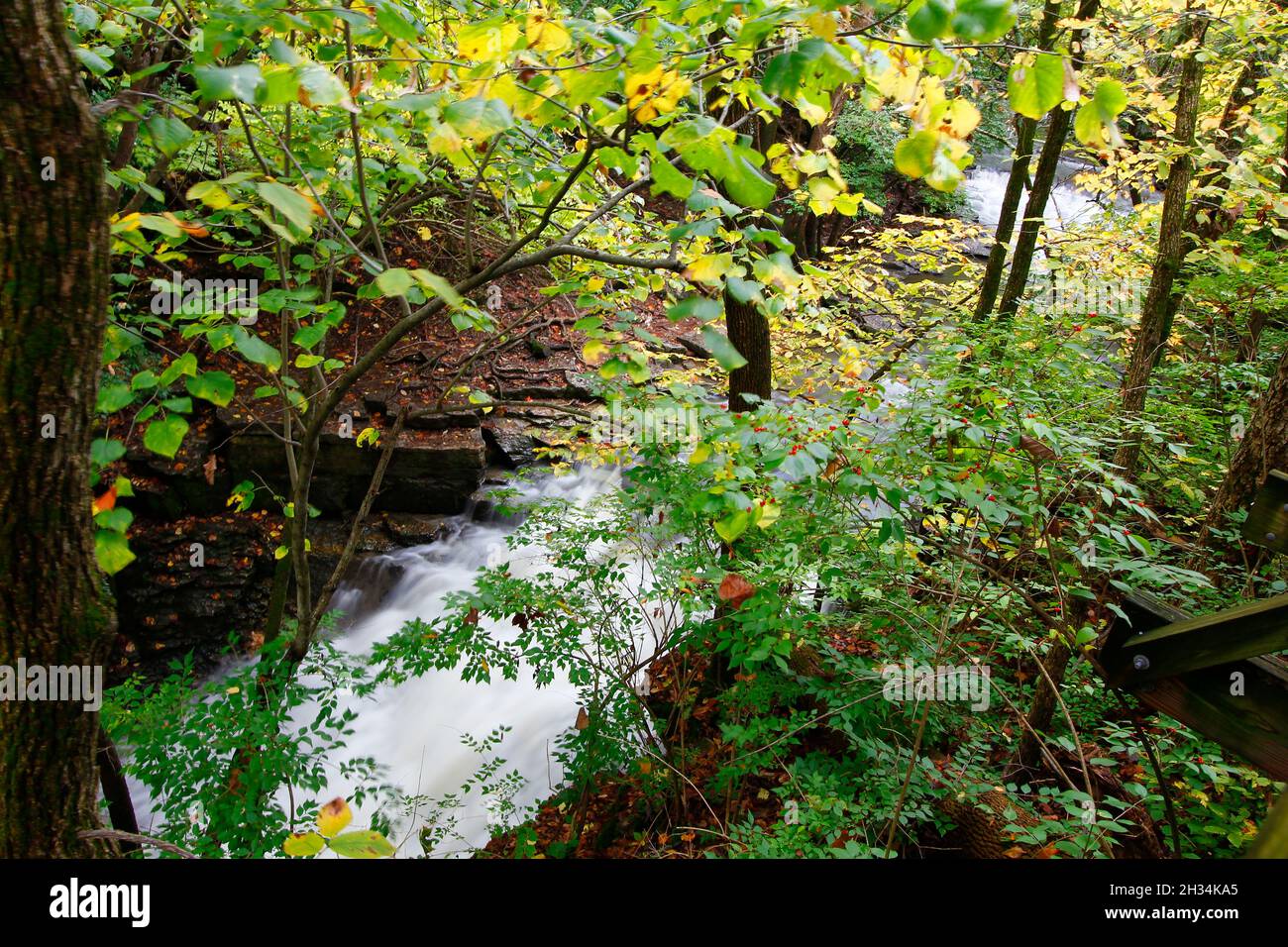 Indian Run Falls Park in Autumn, Dublin, Ohio Stock Photo - Alamy