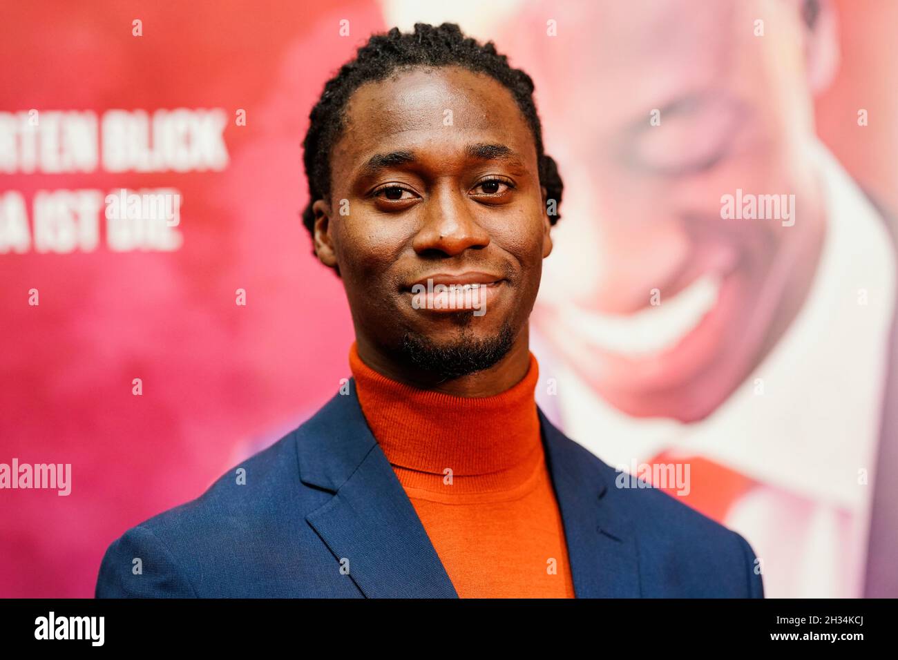 Mannheim, Germany. 25th Oct, 2021. Actor Eugene Boateng comes to the ...