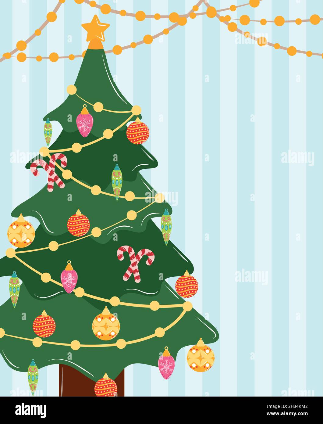 christmas trees with lights Stock Vector Image & Art - Alamy