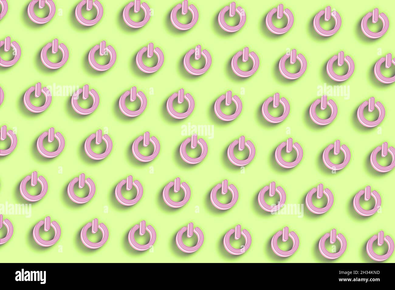 Power button sign, Power Button symbol, Yellow minimal background Stock ...