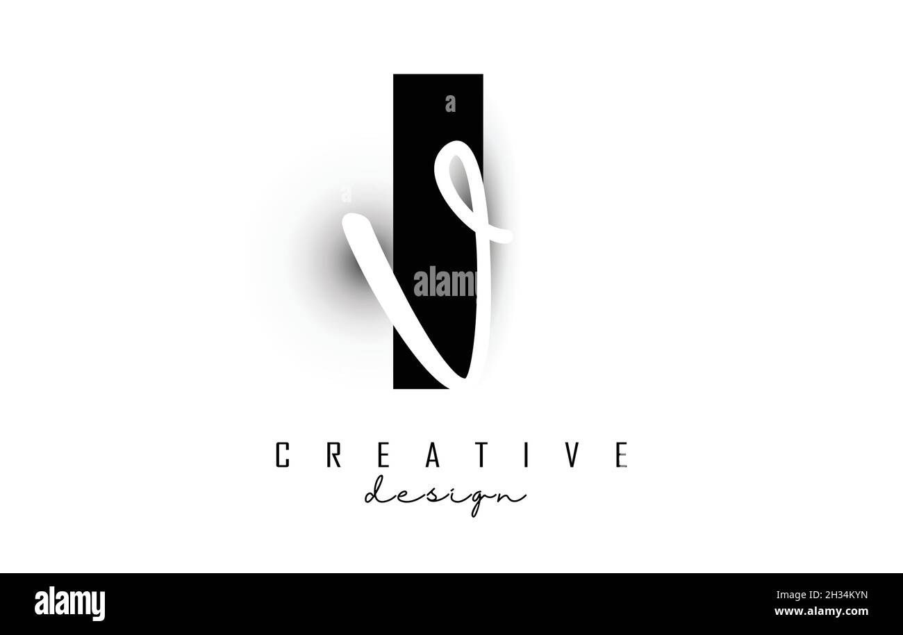 Letters IV logo with a minimalist design. Letters I and V with ...