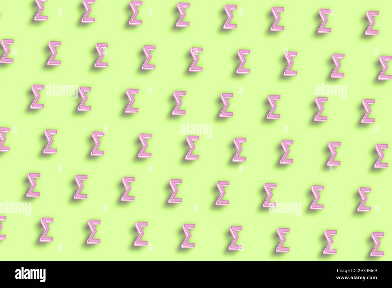 Sigma sign. Sigma letter, Greek Alphabet Symbol, Yellow minimal ...