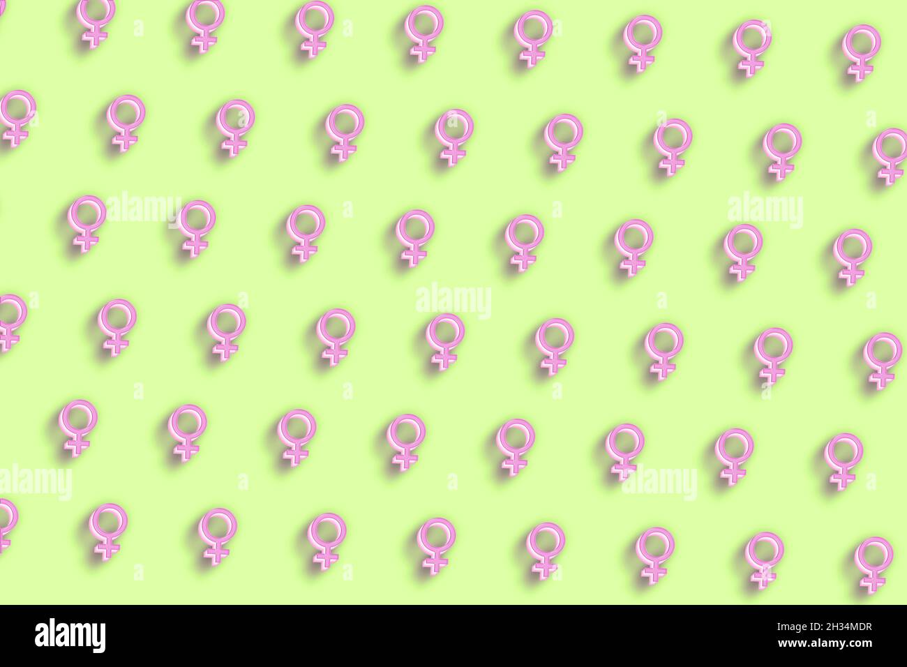 Venus sign, Planet Venus Symbol, Yellow minimal background Stock Photo ...