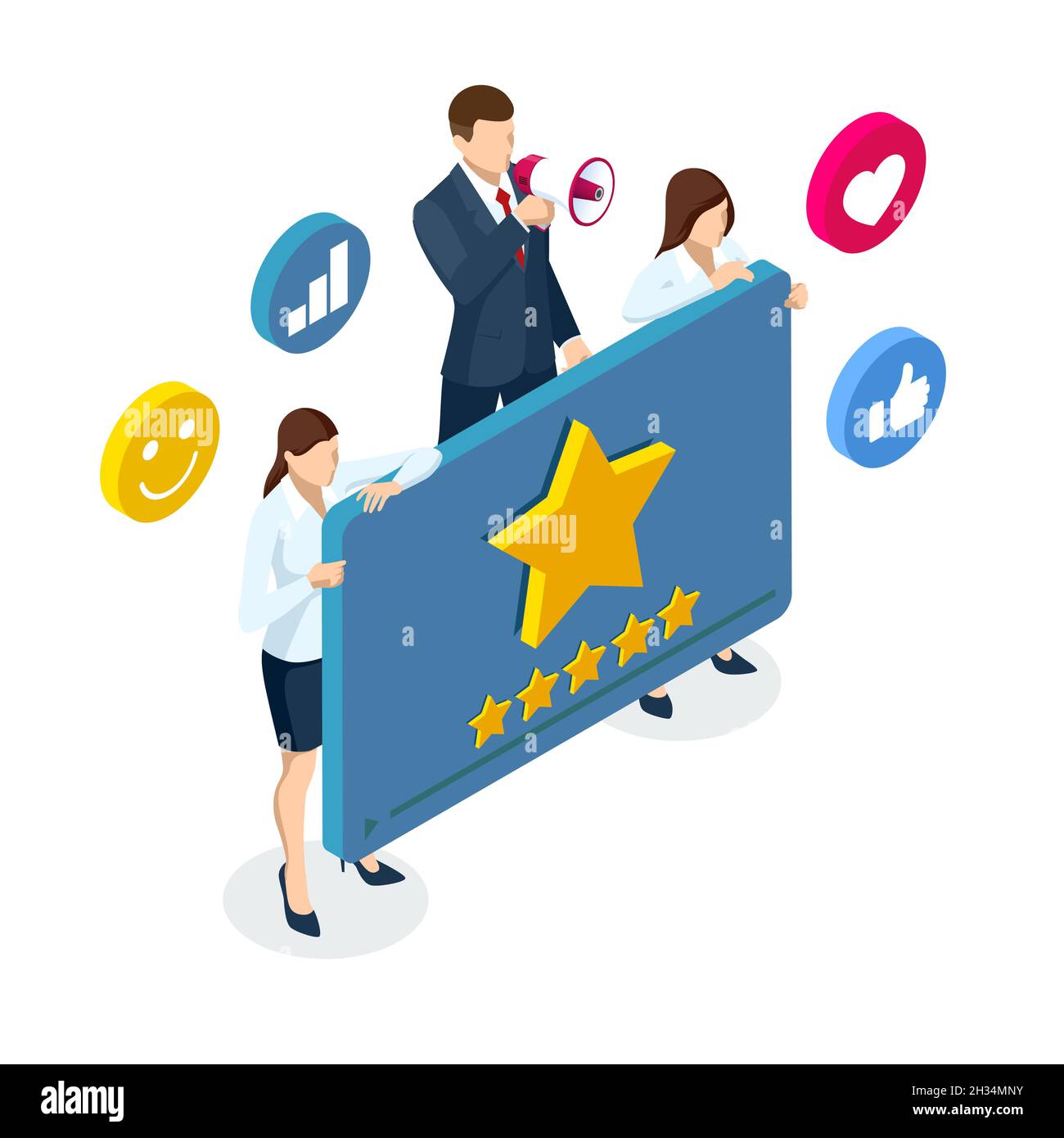 Isometric Feedback Consumer or Customer Review Evaluation Concept ...