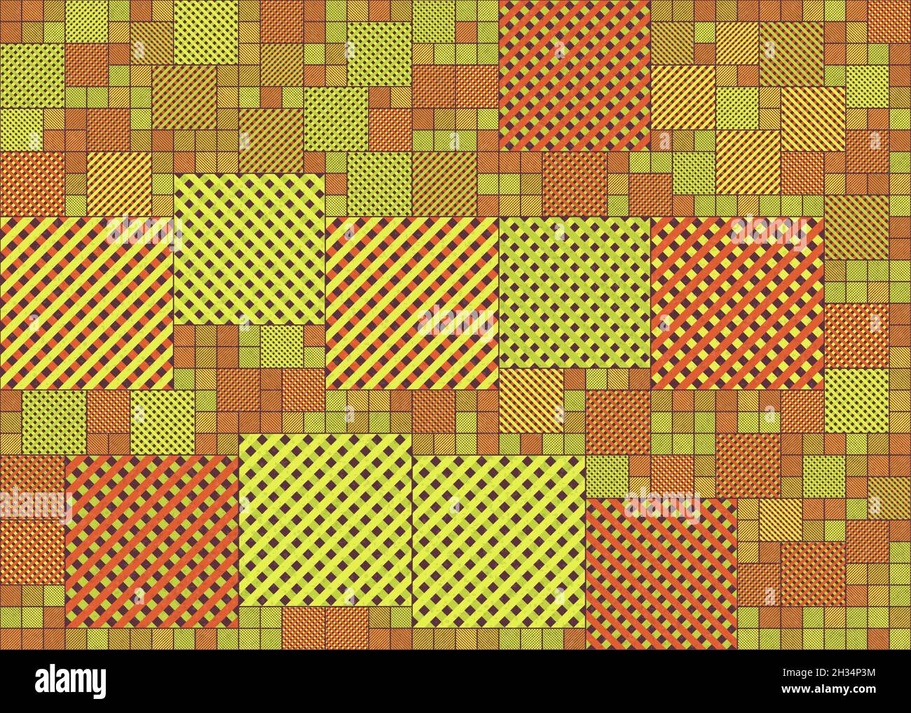 Abstract Geometrical generative computational art illustration Stock ...