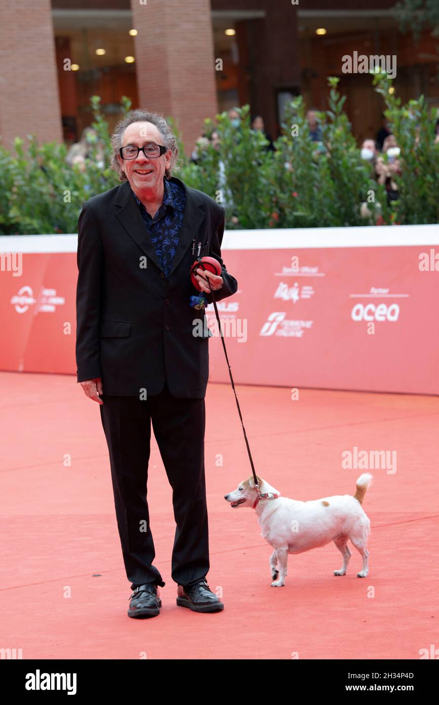 Tim Burton attending the red carpet at 16th Rome Film Fest Stock Photo ...