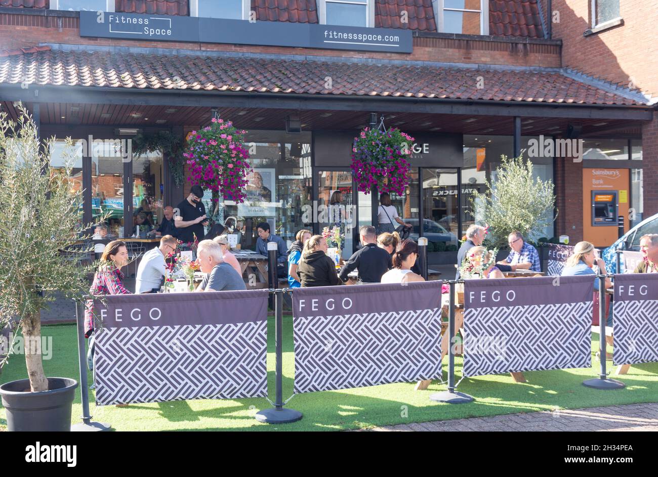 Cafe coffee shop village centre outdoor dining fego restaurant t hi-res ...