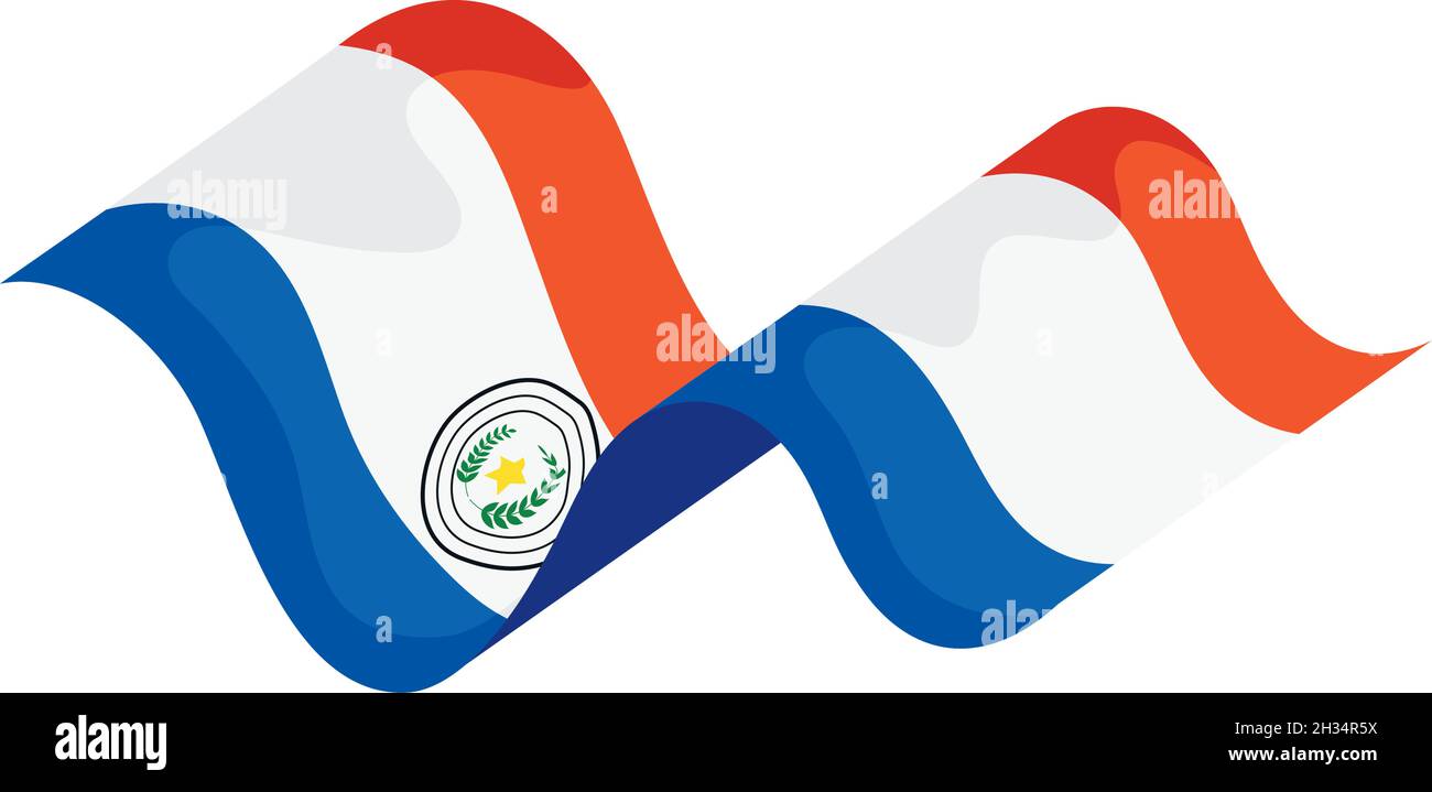 Paraguay flag waving isolated icon Stock Vector Image & Art - Alamy