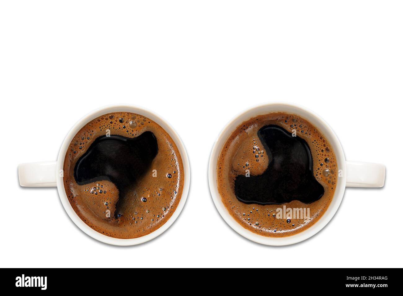 Realistic white cups latte Cut Out Stock Images & Pictures - Alamy