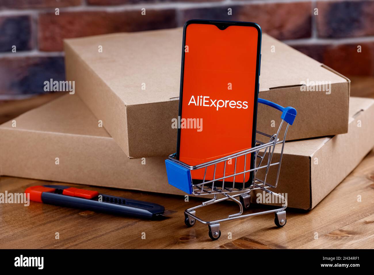 AliExpress is an Chinese online retail service. Smartphone with ...