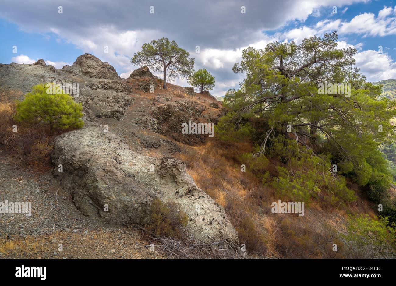 Slope of troodos mountain hi-res stock photography and images - Alamy