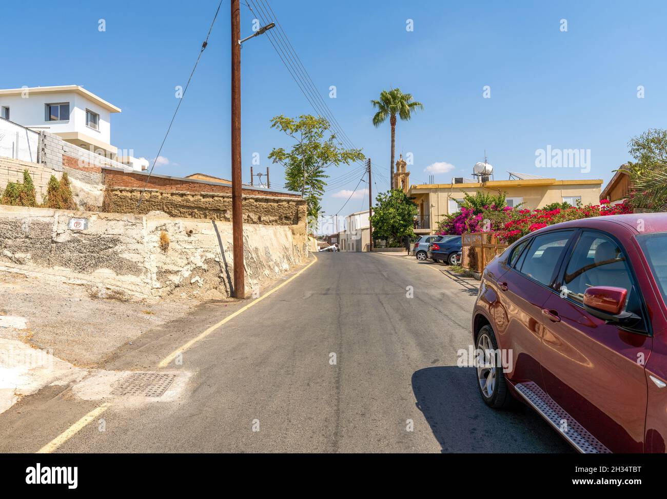 a small street located in Meniko in cyprus Stock Photo - Alamy