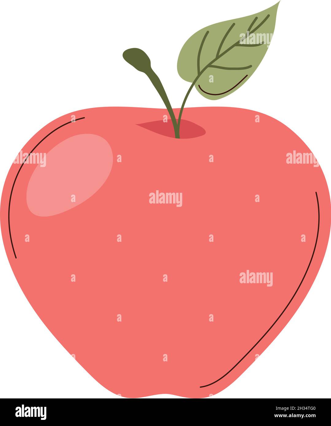 fresh apple fruit healthy food Stock Vector Image & Art - Alamy