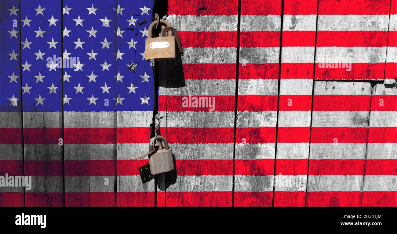 The U.S. flag is in texture. Template. Coronavirus pandemic. Countries ...