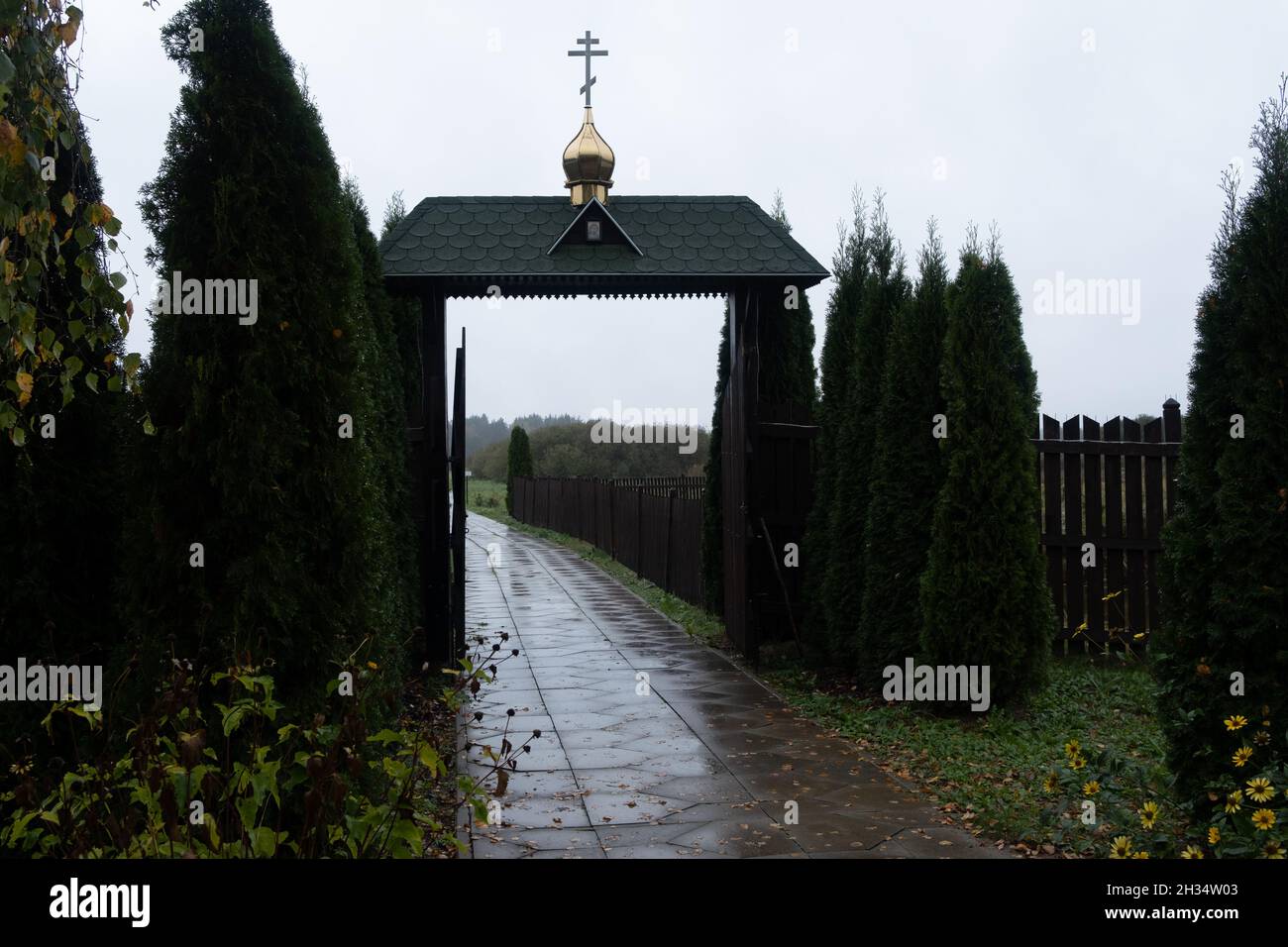 Odrynki, Poland - 20 October 2020: Orthodox hermitage in Podlasie, Skit ...