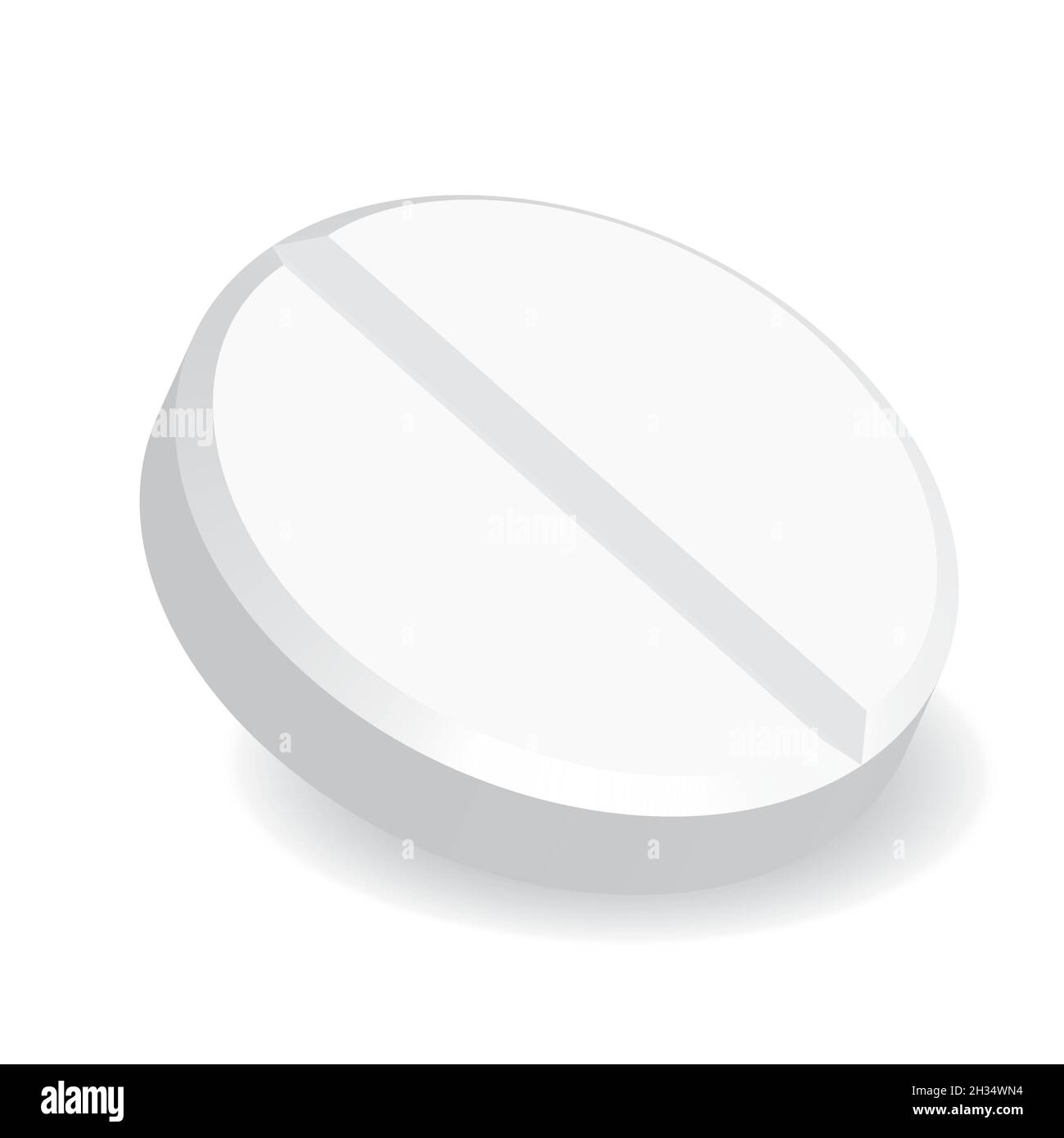 White tablet. Drug or medicament symbol Stock Vector Image & Art - Alamy