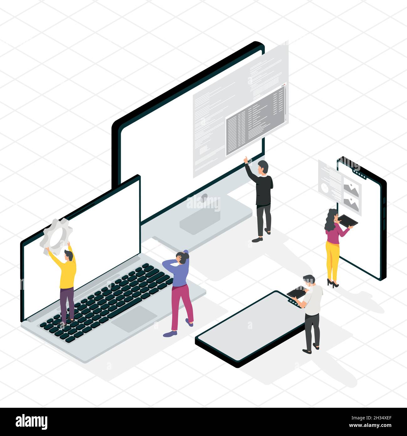 Developers teaching hi-res stock photography and images - Alamy