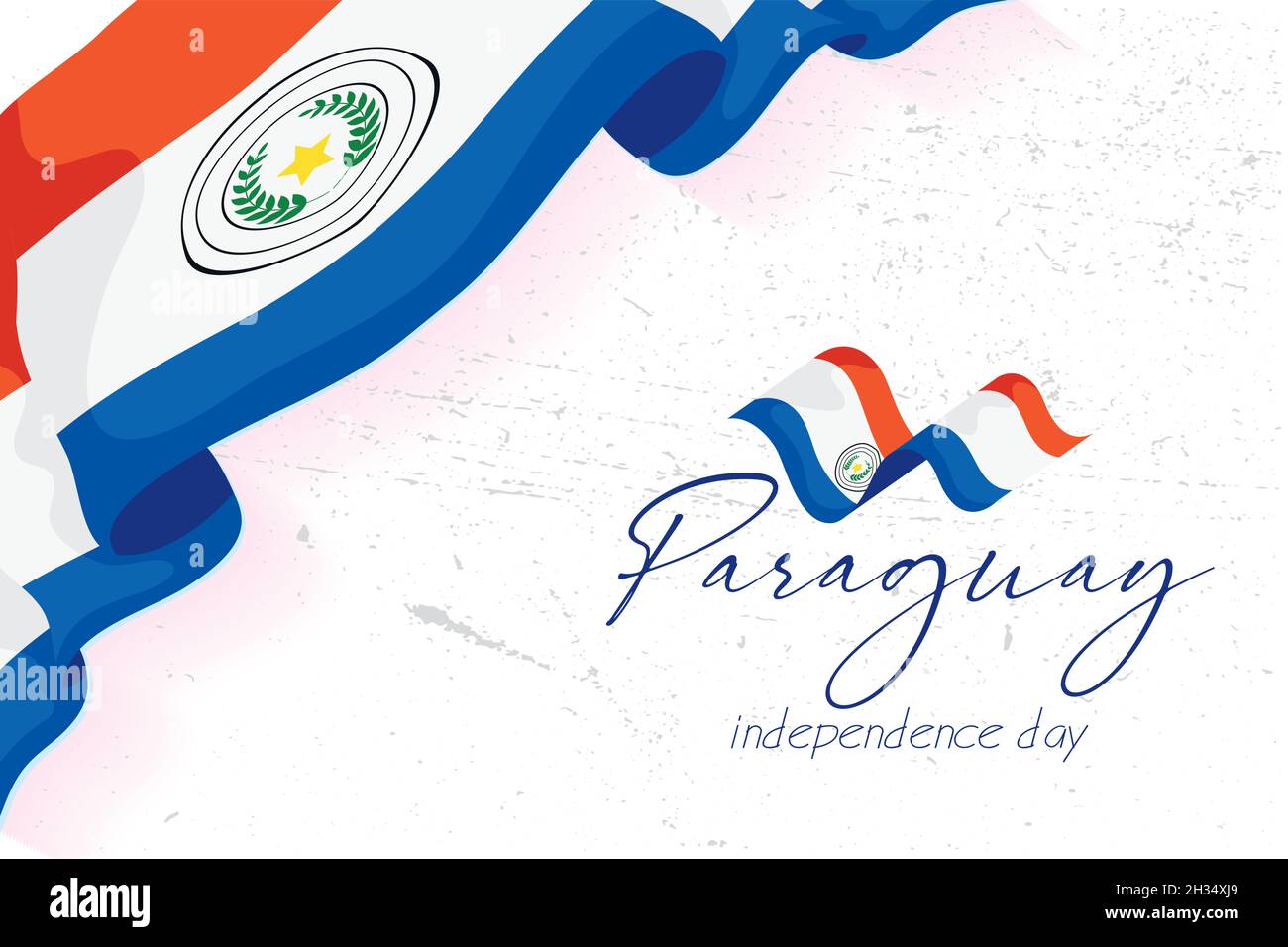 Paraguay independence day poster with flags Stock Vector Image & Art ...