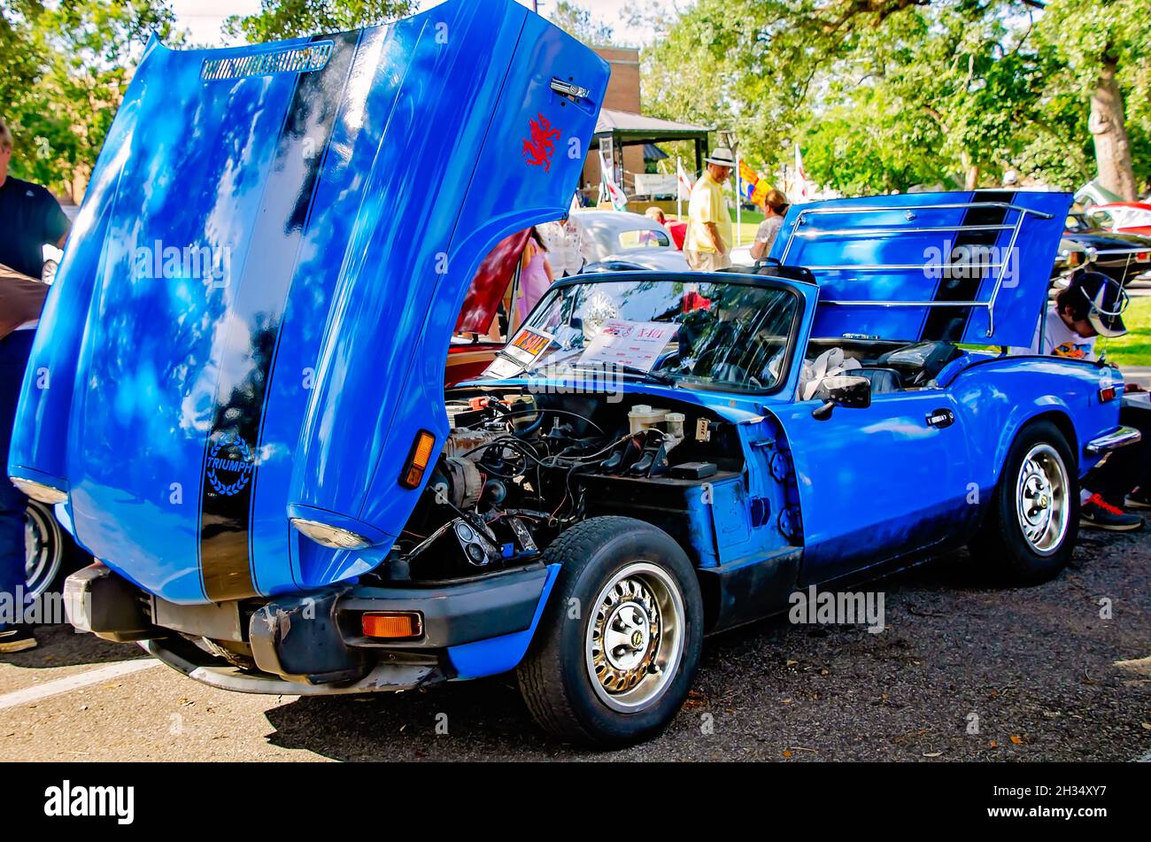 A 1980 Triumph Spitfire convertible is displayed at the 31st annual ...