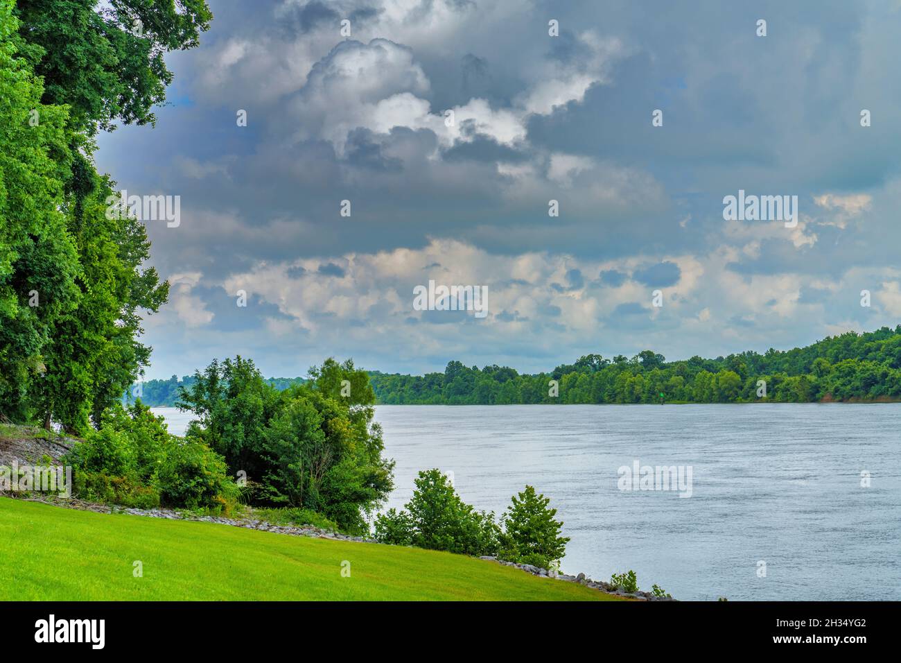 The site of Pittsburg Landing on the Tennessee River at the Shiloh ...