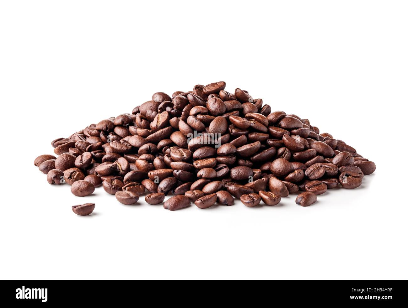 Coffee beans on white background Stock Photo - Alamy