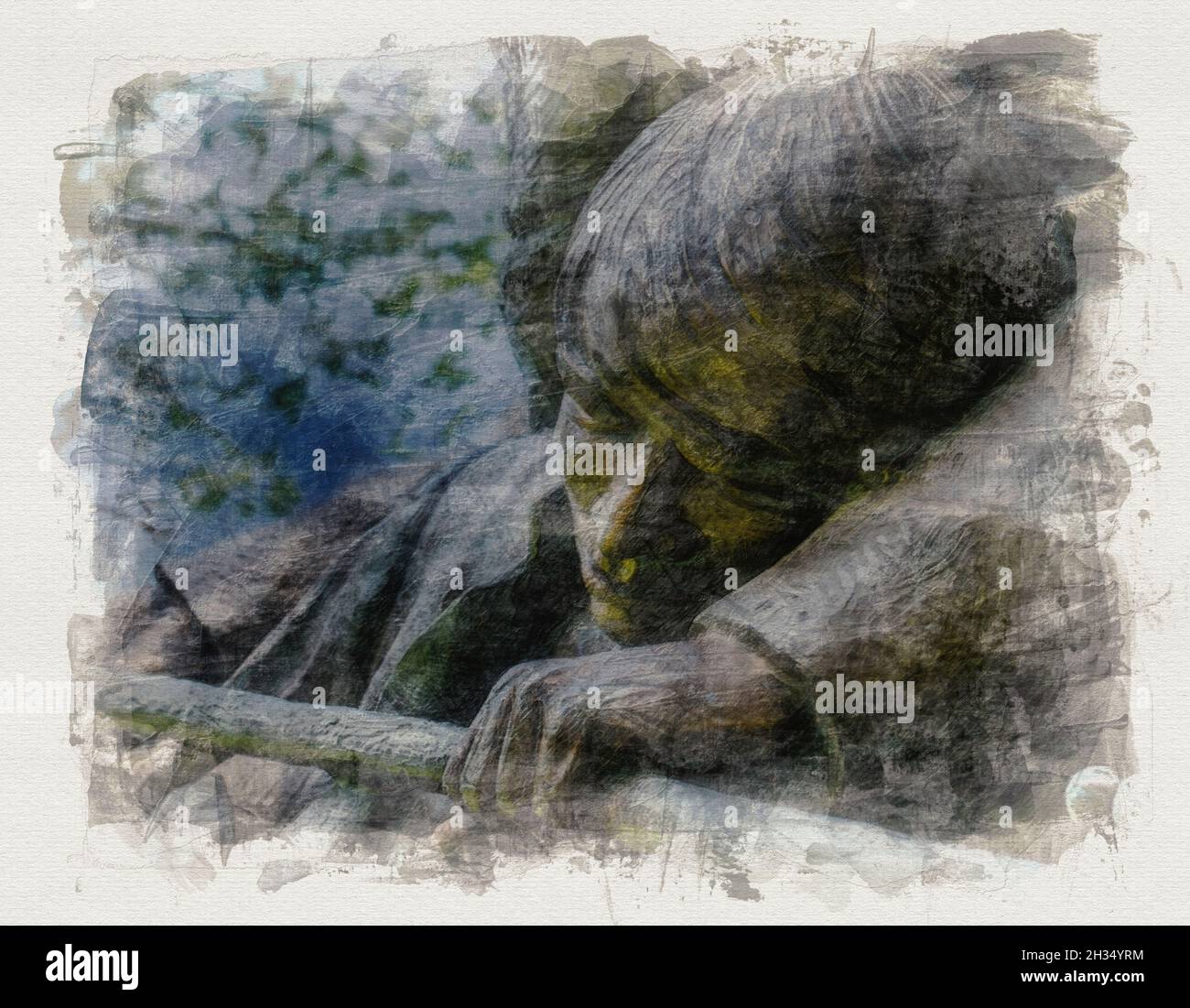 Illustration of fallen Confederate soldier on the Mississippi Monument ...