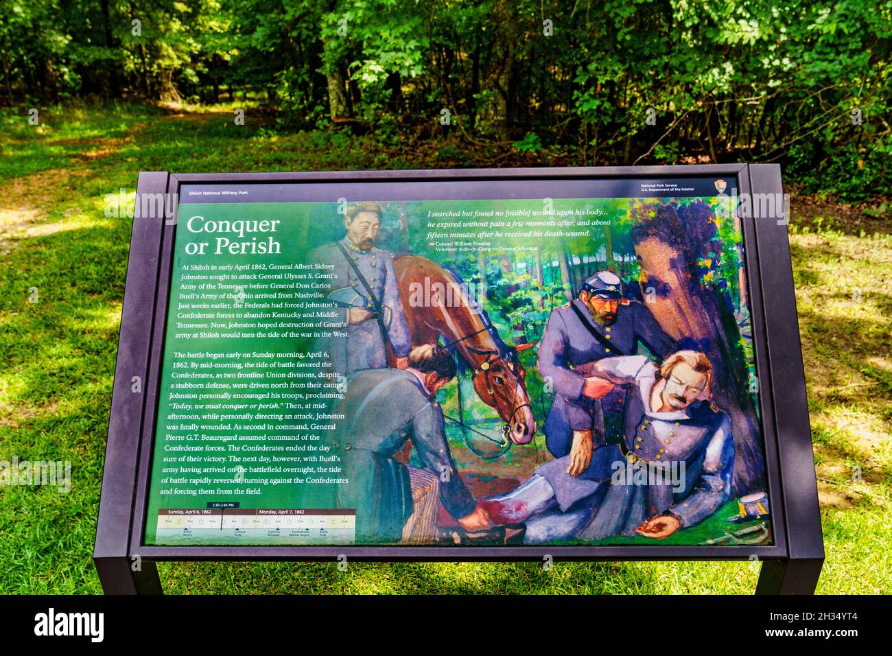 Historic marker on the death of Commanding Confederate General Albert ...