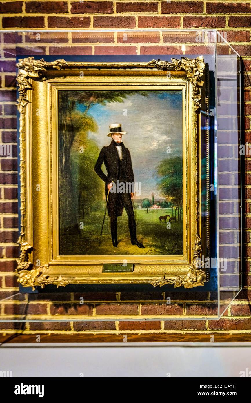 Painting of Andrew Jackson as statesman inside The Visitor Center at ...