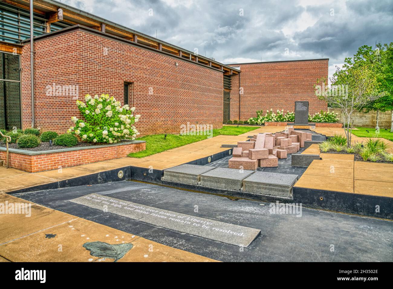 The courtyard of the Corinth Civil War Interpretive Center, part of ...