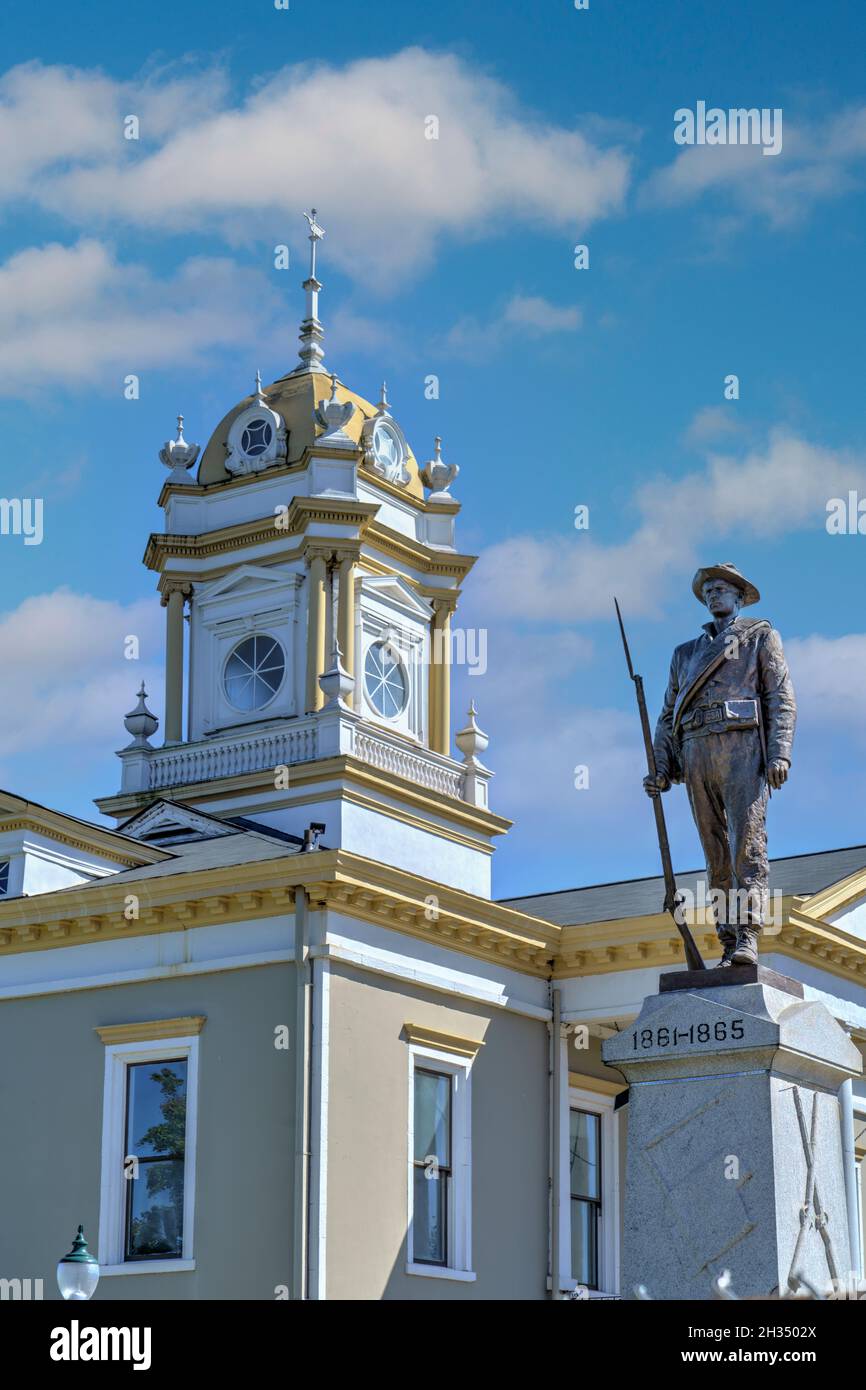 A Confederate Monument stands outside the historic Burke County ...