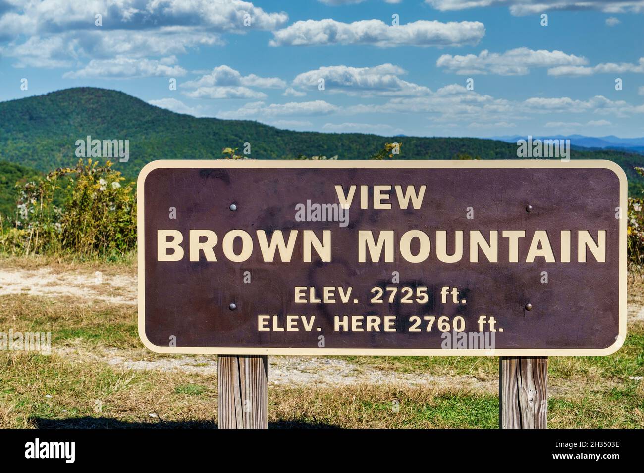 The Brown Mountain View Overlook on Highway 181 in Newland, North ...