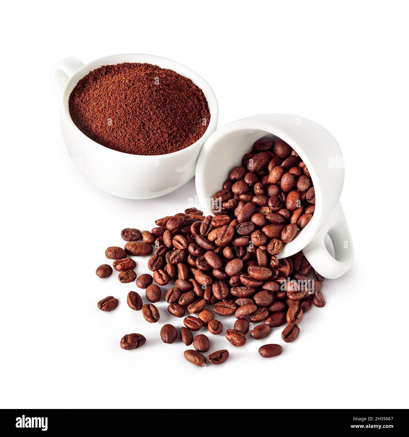 Two coffee cups espresso Cut Out Stock Images & Pictures - Alamy