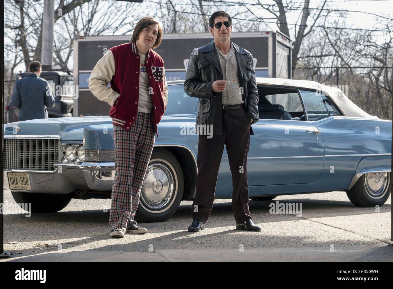 THE MANY SAINTS OF NEWARK, from left: Michael Gandolfini, Jon Bernthal ...