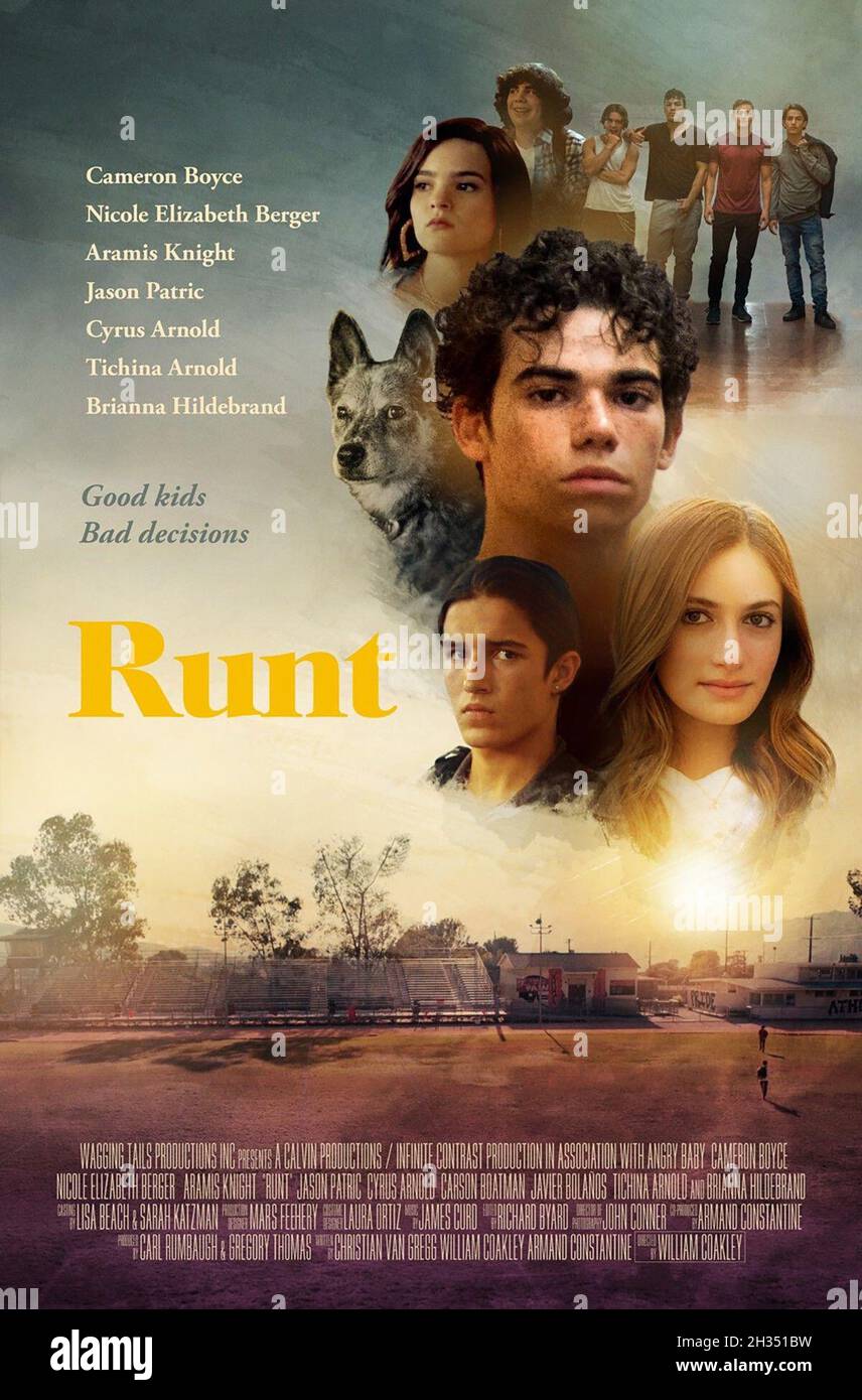 RUNT, poster, top from left: Cyrus Arnold, Charlie Gillespie, Javier ...