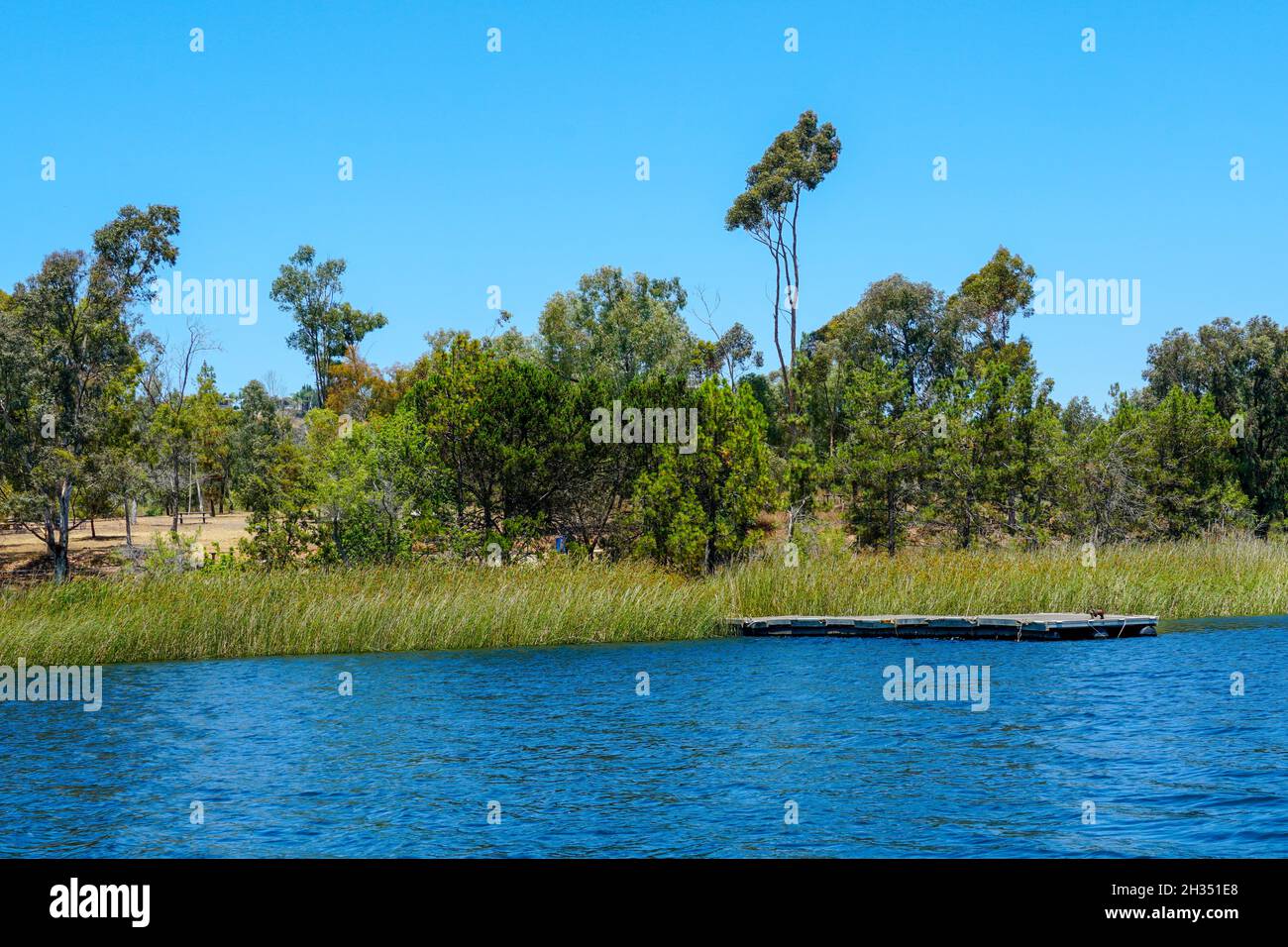 Miramar reservoir in the Scripps Miramar Ranch community, San Diego ...