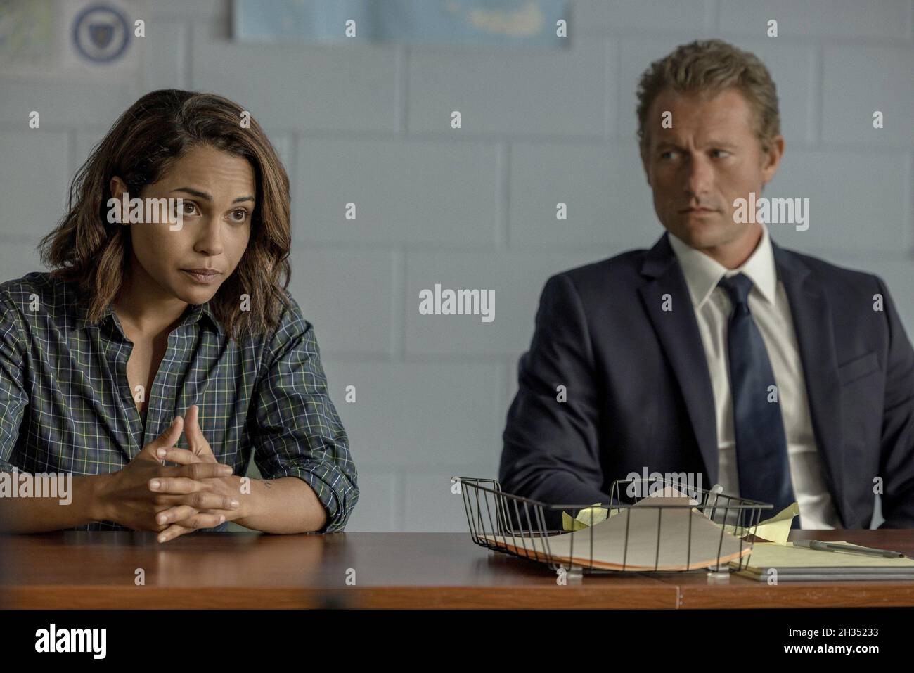 HIGHTOWN, from left: Monica Raymund, James Badge Dale, Great White ...