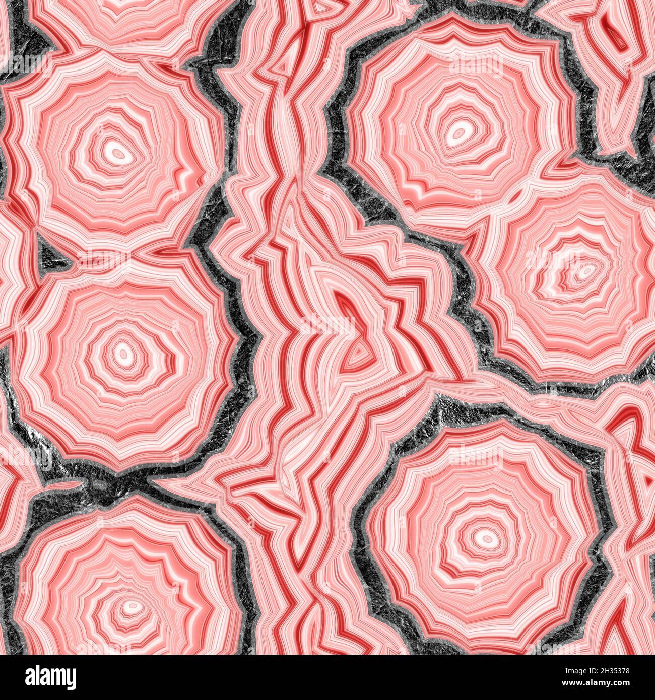 Seamless banded agate geode marble rock with gray stone edge surface ...