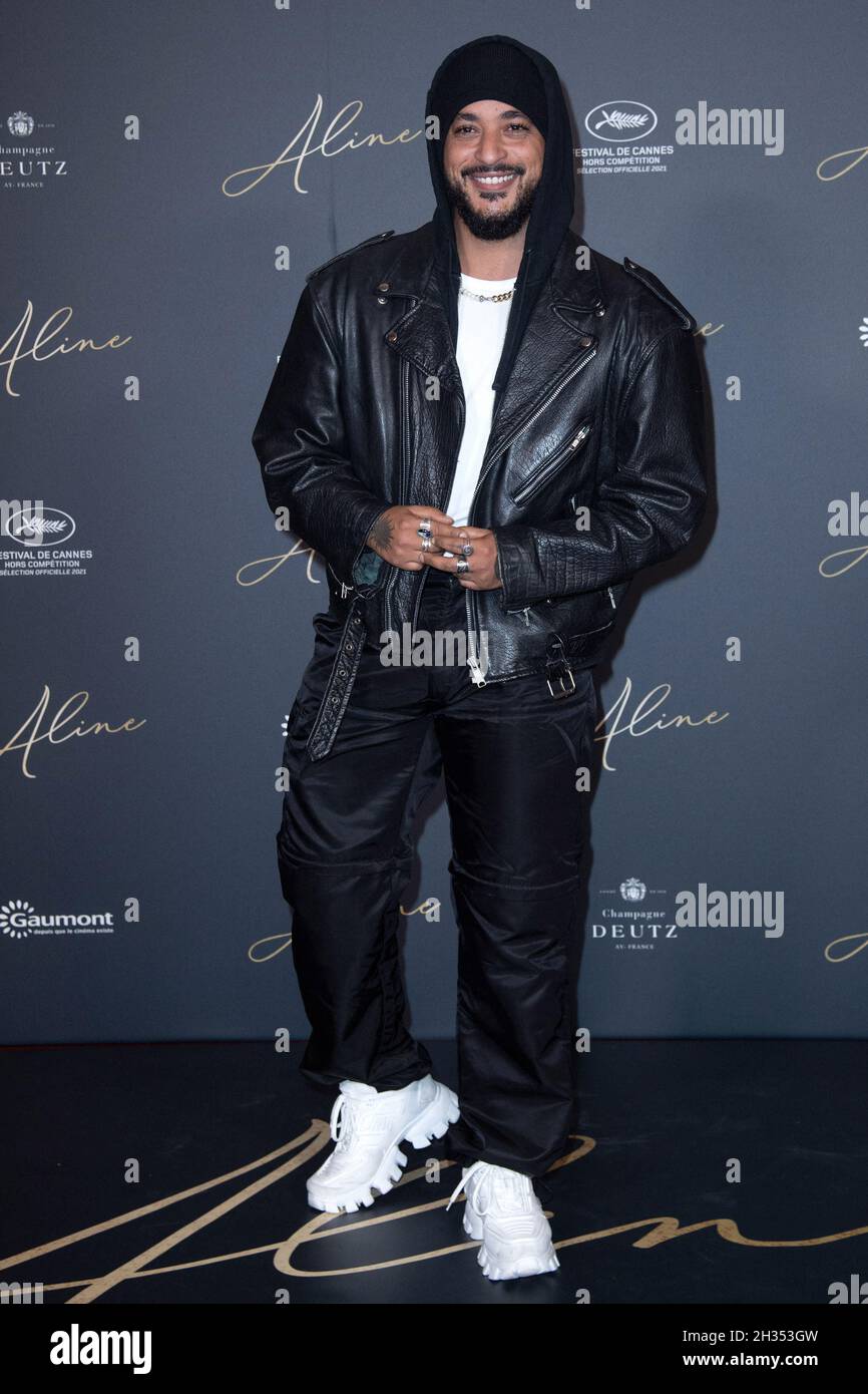 Slimane attending the Aline Premiere at the Grand Rex Cinema in Paris ...